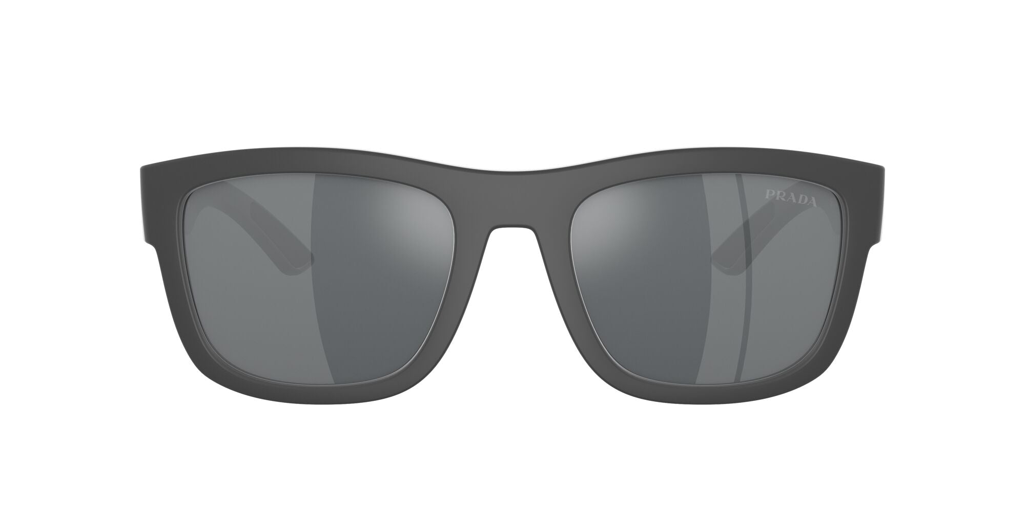 Prada Sunglasses | Grey Rubber Light Grey Mirror Black