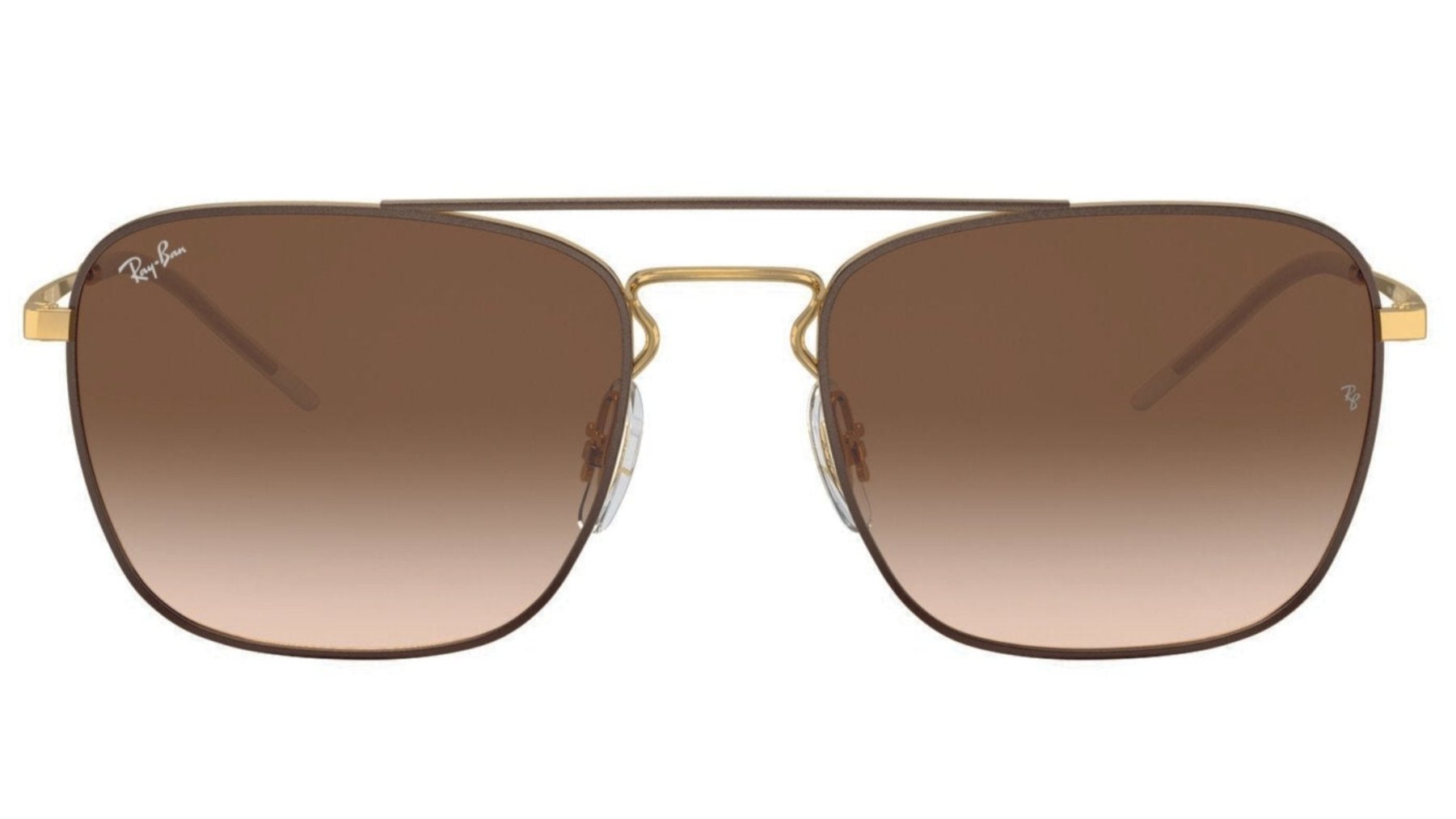 Ray-Ban 3588 Sunglasses | Brown on Gold Brown Gradient