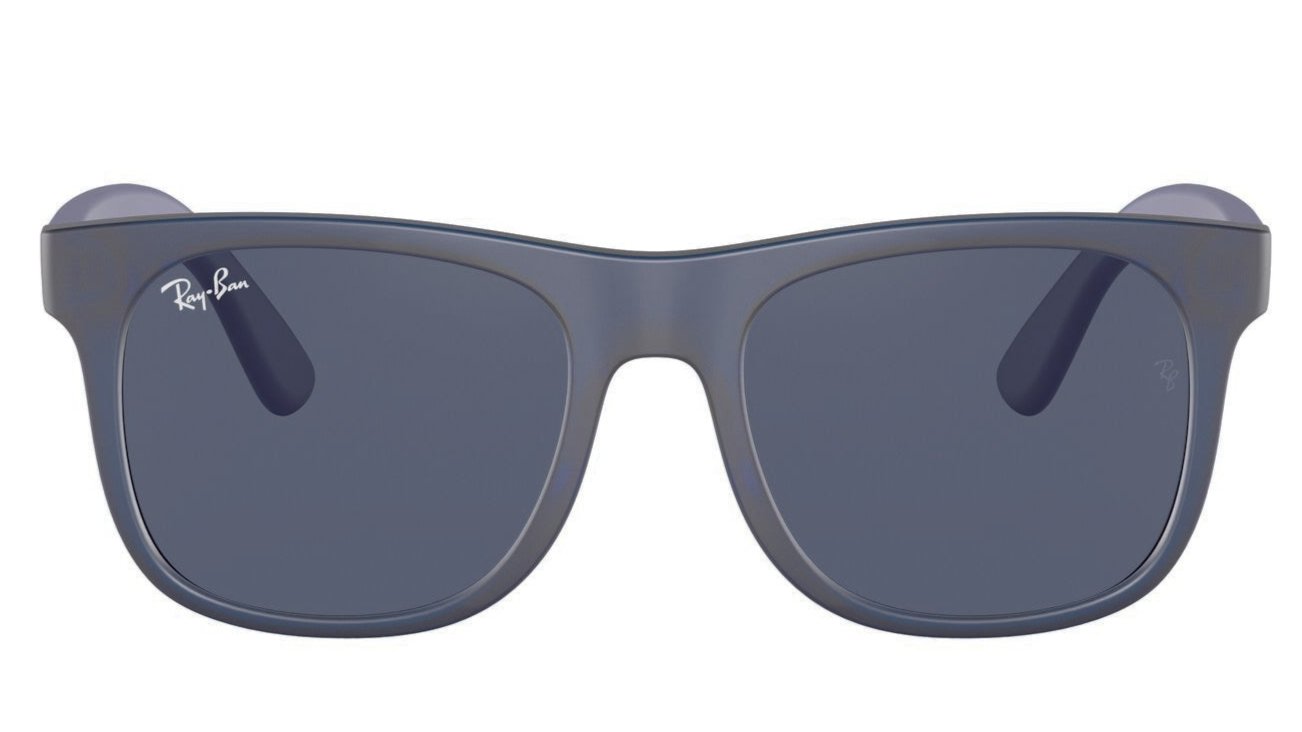 Ray-Ban Junior Justin Sunglasses | Blue Rubber & Dark Blue – Great ...