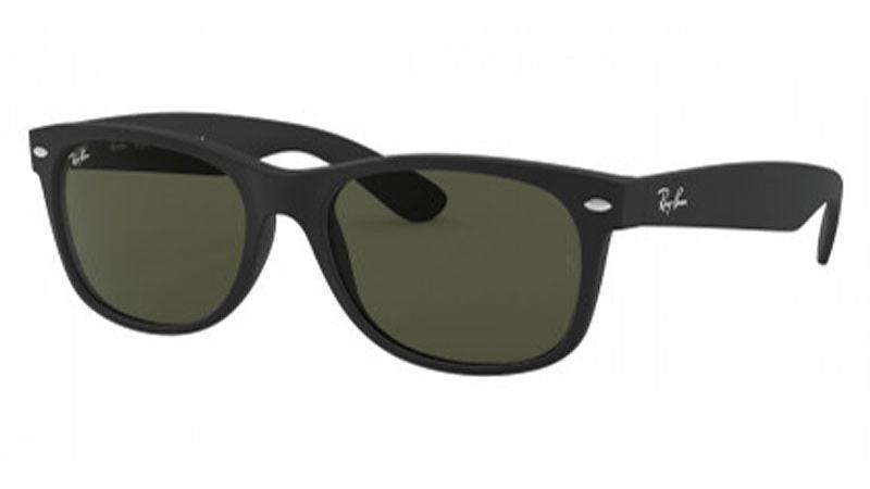 Ray-Ban New Wayfarer 2132 Black Rubber G15 Green (2132 622) | Great ...