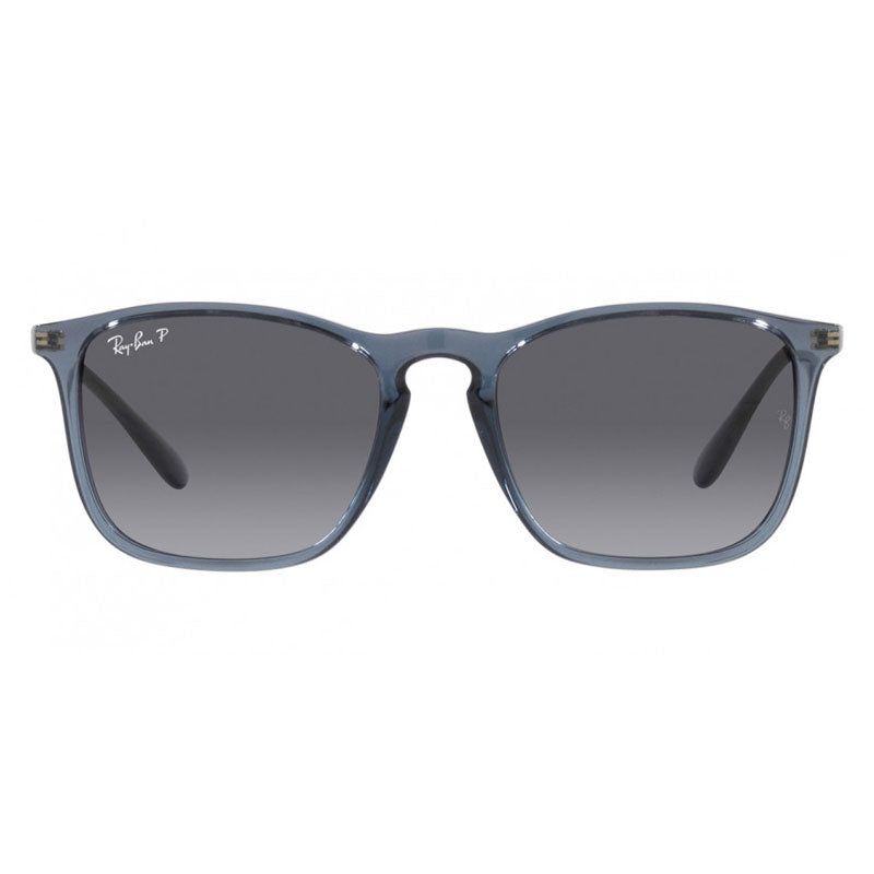 Ray-Ban Chris 4187 Polarised Transparent Blue Grey Gradient (4187 ...